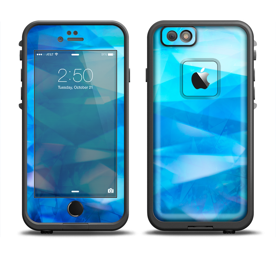 the blue abstract crystal pattern Apple iPhone 6/6s Plus LifeProof Fre ...
