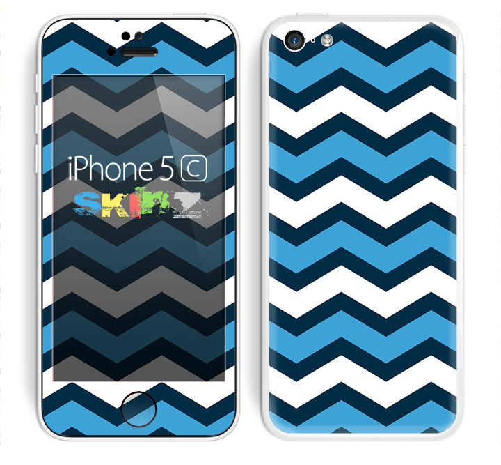 The Blue Wide Chevron Pattern Skin for the Apple iPhone 5c – DesignSkinz