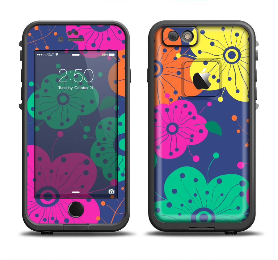 the bright colored cartoon flowers Apple iPhone 6/6s Plus LifeProof Fre ...