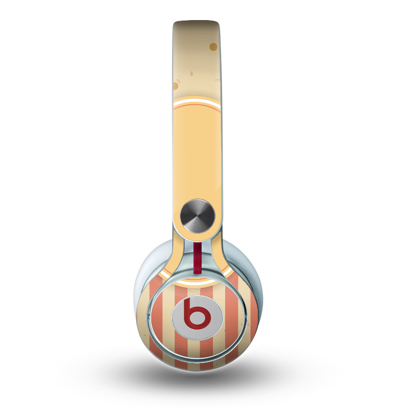 The Bright Glossy Gold Polka & Striped Label Skin for the Beats by Dre ...