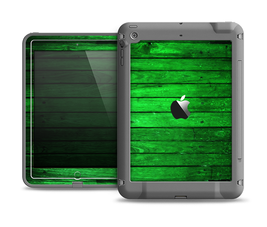 The Bright Green Highlighted Wood Apple iPad Air LifeProof Fre Case Sk ...