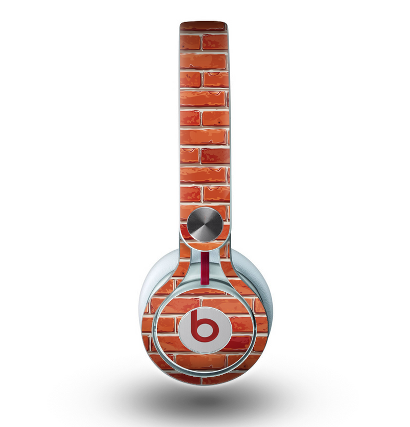 The Bright Red Brick Wall Skin for the Beats by Dre Mixr Headphones ...