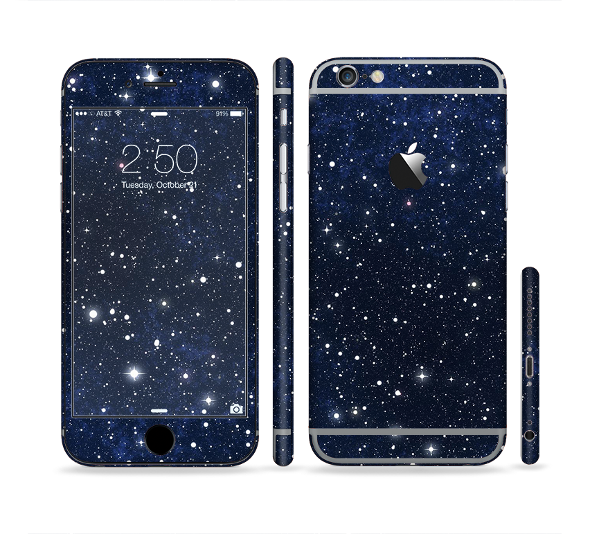 The Bright Starry Sky Sectioned Skin Series for the Apple iPhone 6s ...