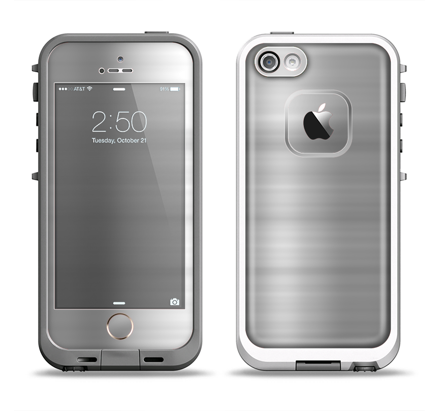 The Brushed Metal Surface Apple iPhone 5-5s LifeProof Fre Case Skin Se ...