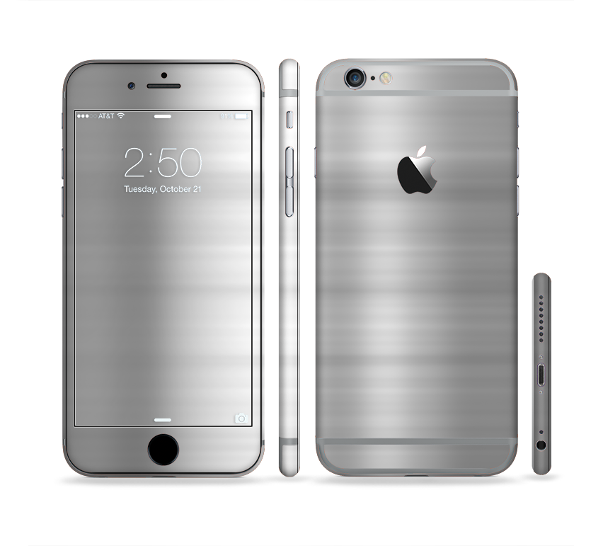 The Brushed Metal Surface Sectioned Skin Series for the Apple iPhone 6 ...