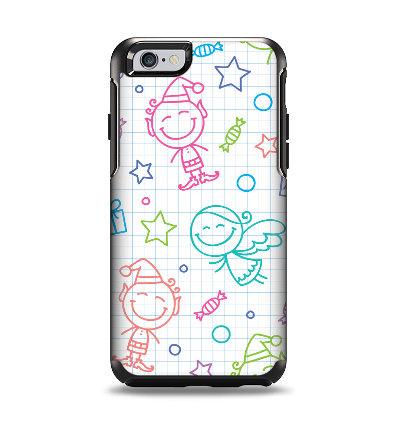 The Colored Happy Doodle Angels and Elves Apple iPhone 6 Otterbox Symm ...