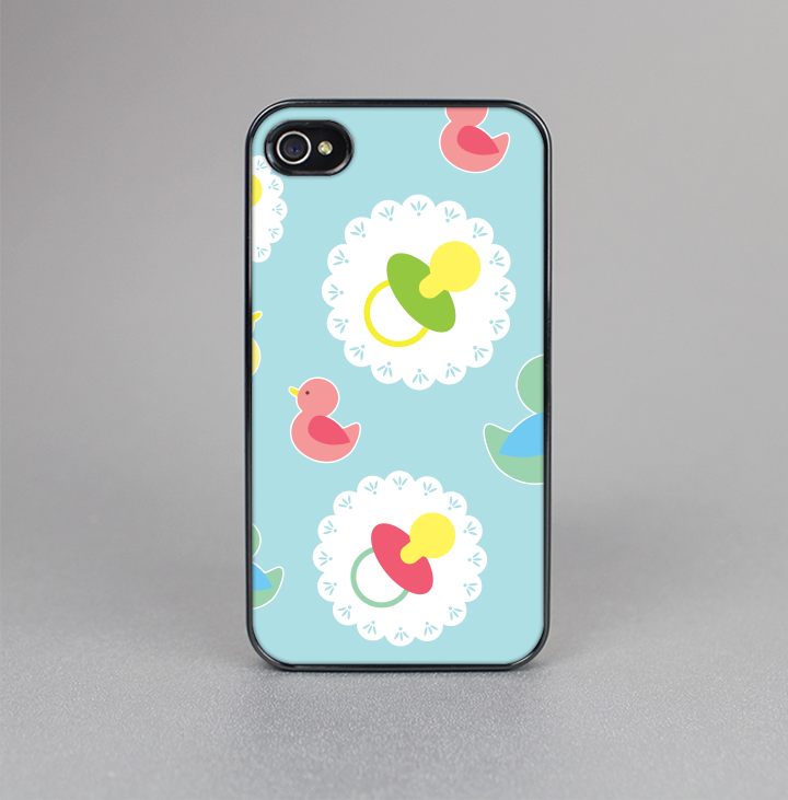The Colorful Rubber Ducky and Blue Skin-Sert for the Apple iPhone 4-4s ...
