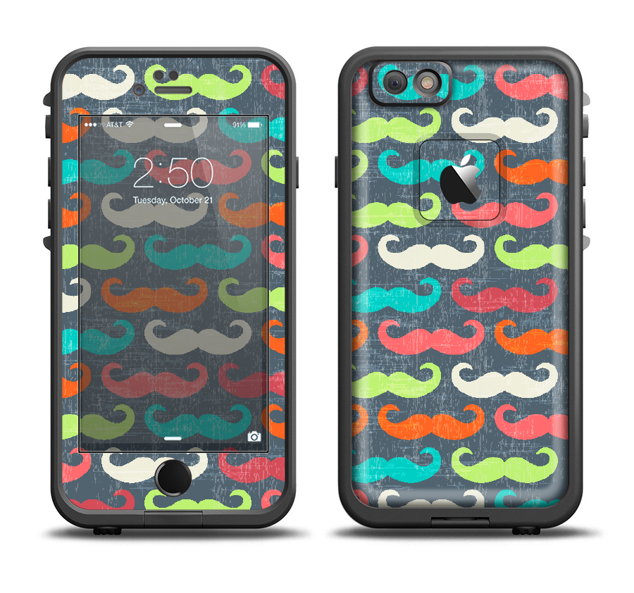the colorful scratched mustache pattern Apple iPhone 6/6s Plus ...