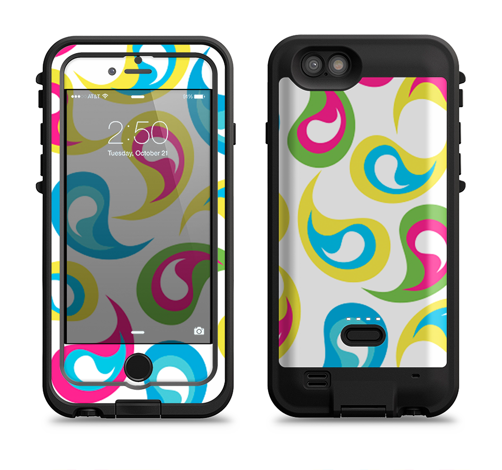 the colorful swirl pattern Apple iPhone 6/6s LifeProof Fre POWER Case ...
