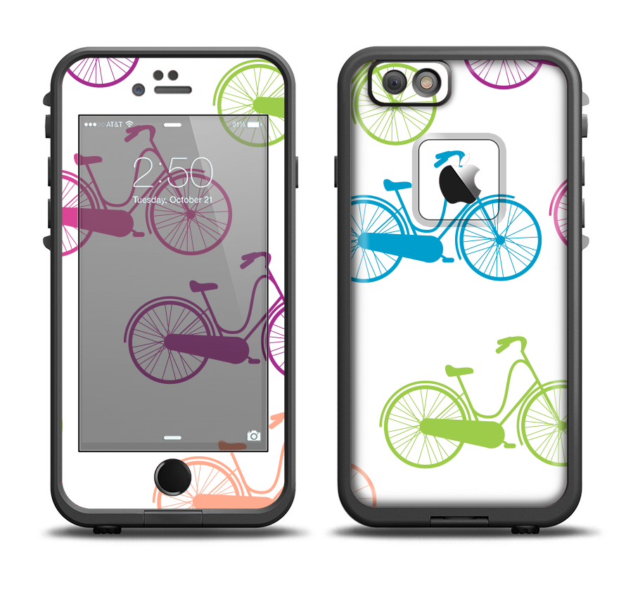the colorful vintage bike on white pattern Apple iPhone 6/6s Plus ...