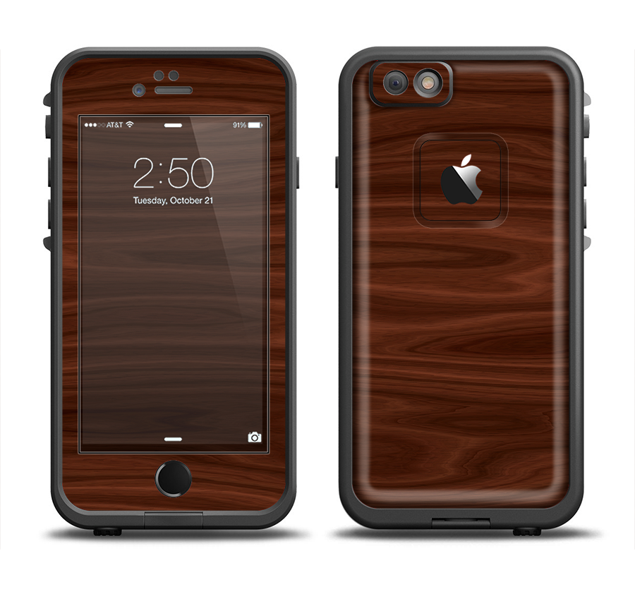 the dark brown wood grain Apple iPhone 6/6s Plus LifeProof Fre Case ...