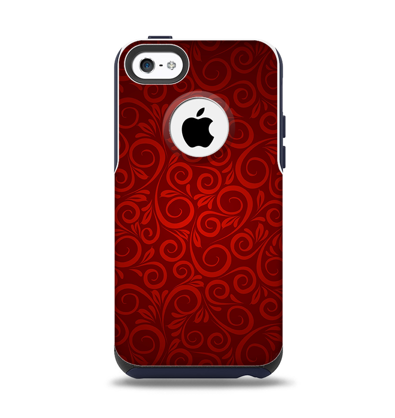 The Dark Red Spiral Pattern V23 Apple iPhone 5c Otterbox Commuter Case ...