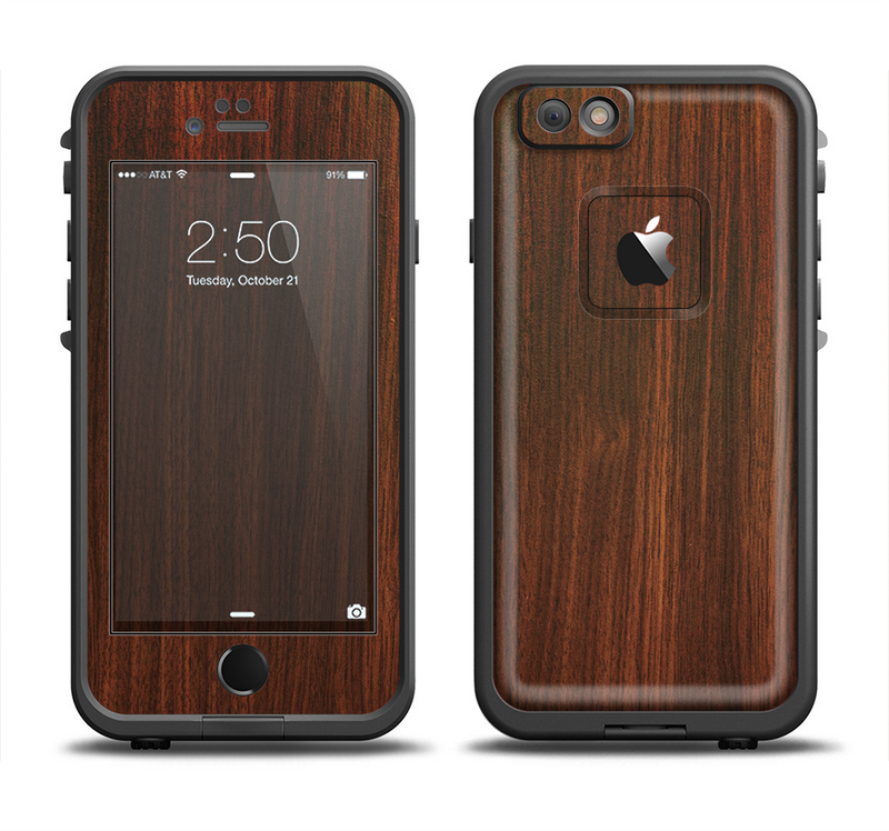 the dark walnut stained wood Apple iPhone 6/6s Plus LifeProof Fre Case ...
