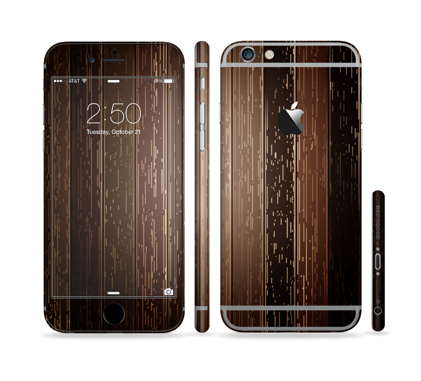 The Dark Wood Texture V5 Sectioned Skin Series for the Apple iPhone 6s ...
