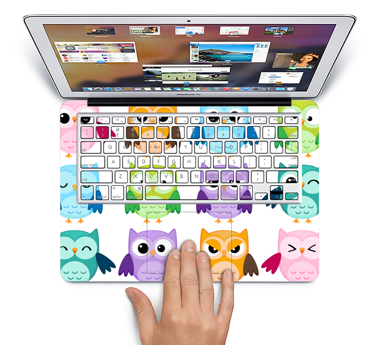 The Emotional Cartoon Owls Skin Set for the Apple MacBook Pro 15" with ...