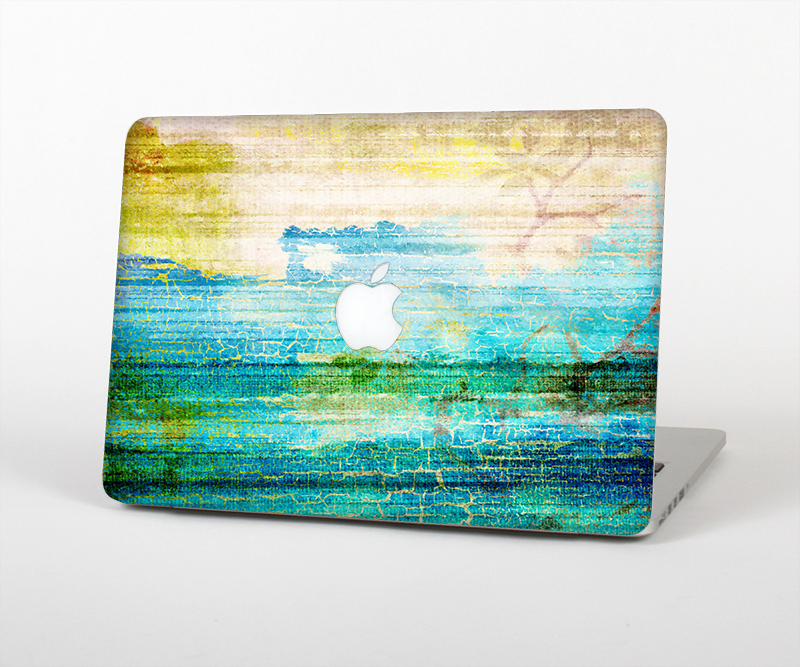 The Faded and Cracked Green Paint Skin Set for the Apple MacBook Pro 1 ...