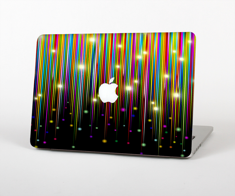 The Falling Neon Color Strips Skin Set for the Apple MacBook Pro 15" w ...