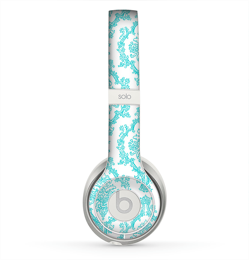 The Fancy Laced Turquiose & White Pattern Skin for the Beats by Dre So ...
