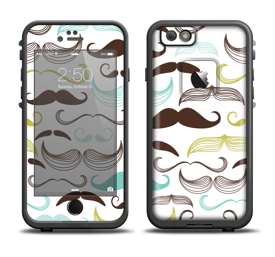 the fashion mustache variety on white Apple iPhone 6/6s Plus LifeProof ...