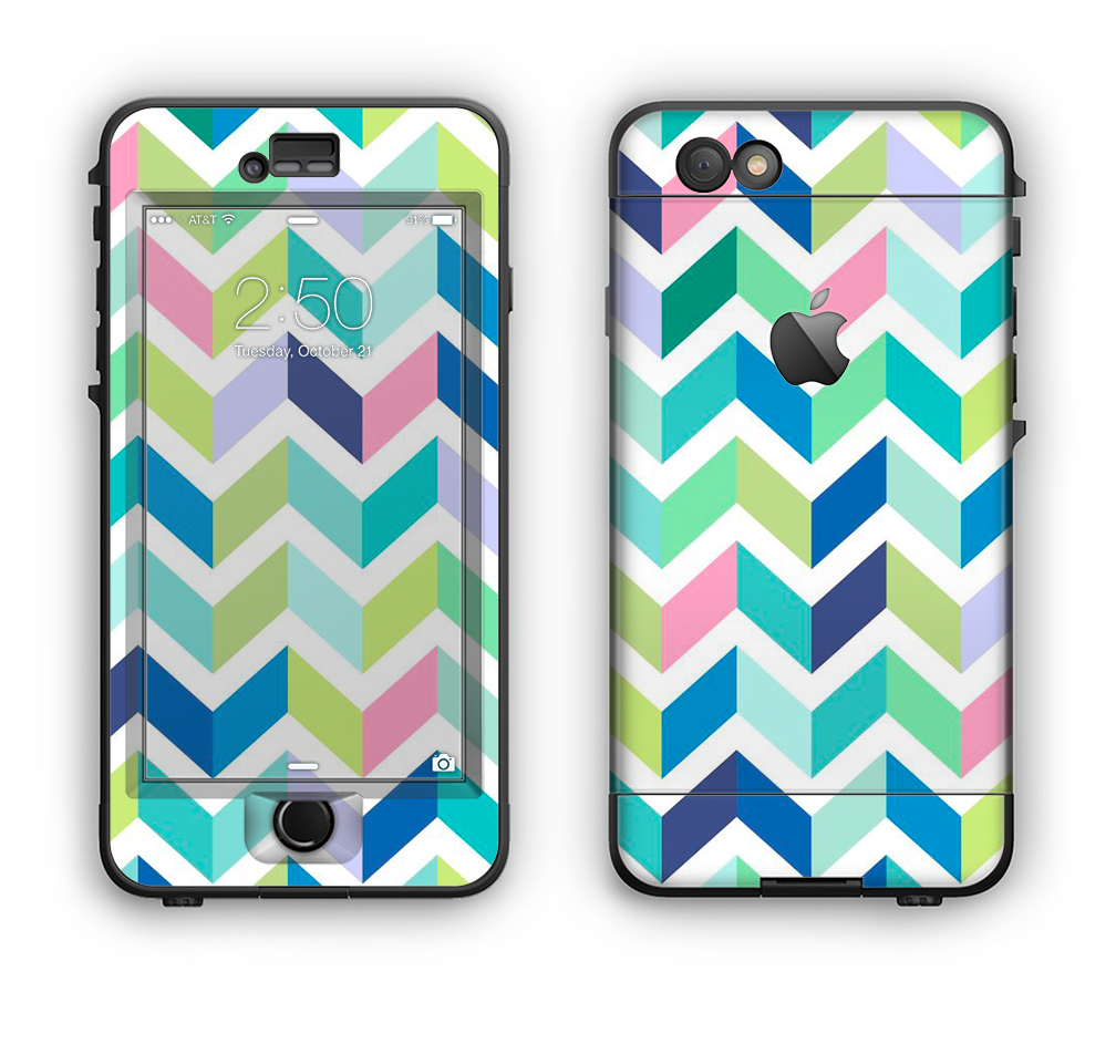 The Fun Colored Vector Segmented Chevron Pattern Apple iPhone 6 LifePr ...