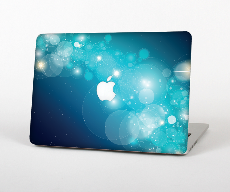 The Glowing Blue & Teal Translucent Circles Skin Set for the Apple Mac ...