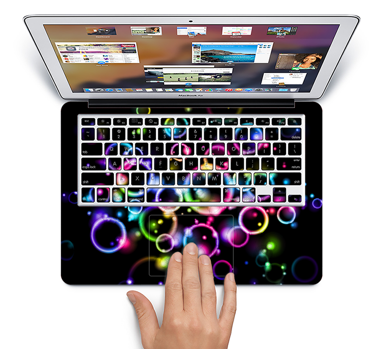 The Glowing Neon Bubbles Skin Set for the Apple MacBook Pro 15" with R ...
