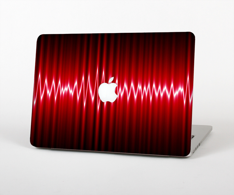 The Glowing Red Wiggly Line Skin Set for the Apple MacBook Pro 15" wit ...