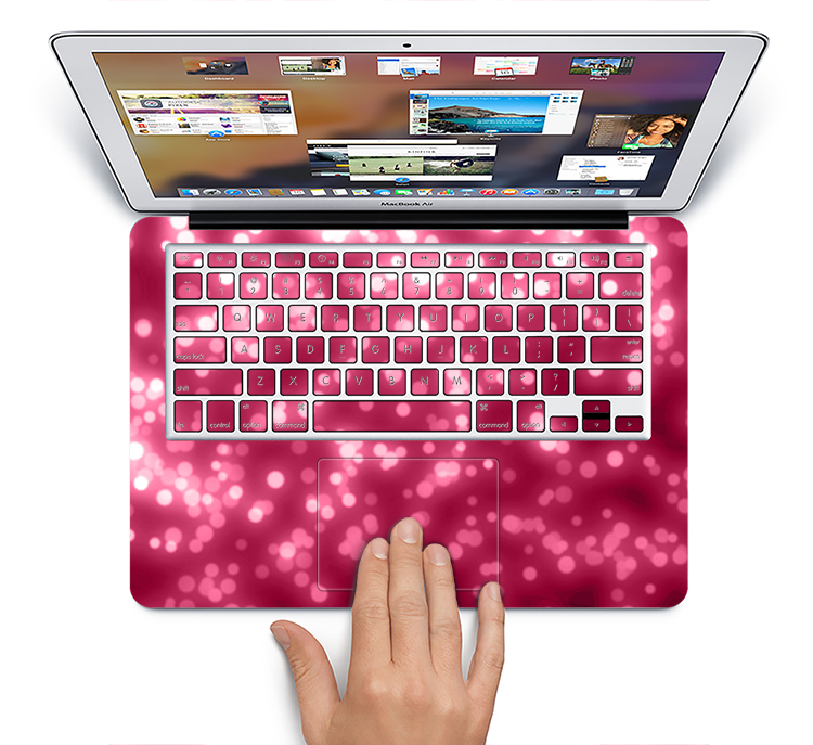 The Glowing Unfocused Pink Circles Skin Set for the Apple MacBook Pro ...