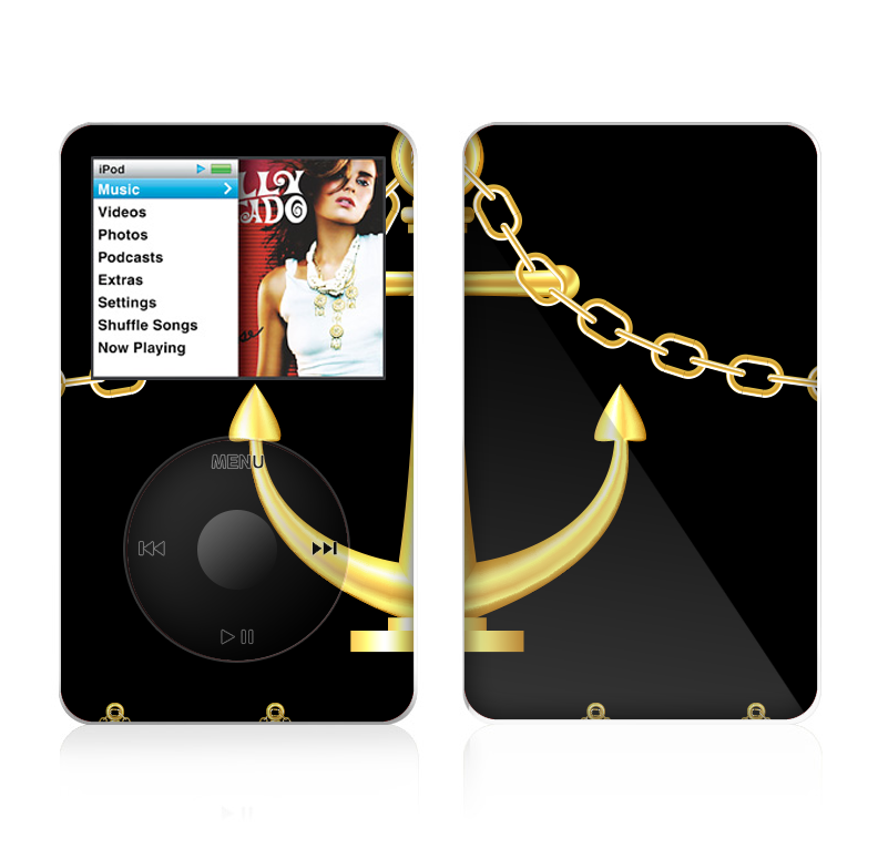 The Gold Linking Chain Anchor Skin For The Apple iPod Classic – DesignSkinz
