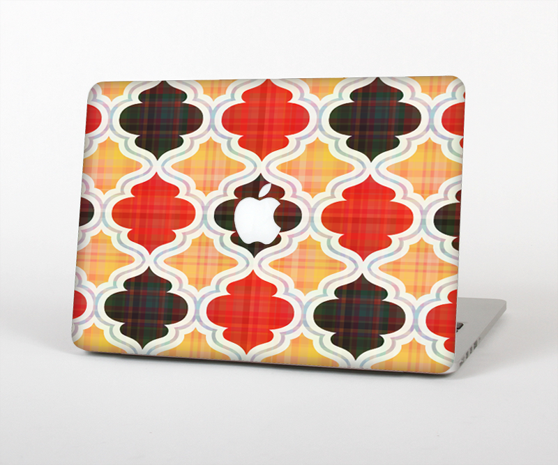 The Gold & Red Abstract Seamless Pattern V5 Skin Set for the Apple Mac ...