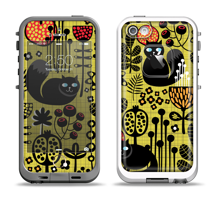 The Gold vector Fat Cat Illustration Apple iPhone 5-5s LifeProof Fre C ...