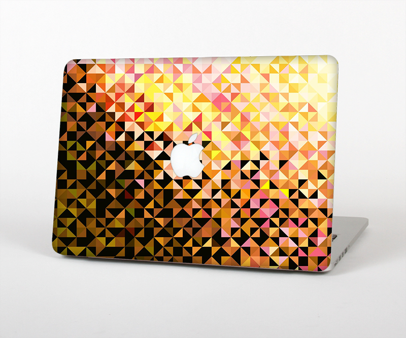 The Golden Abstract Tiled Skin Set for the Apple MacBook Pro 15" with ...