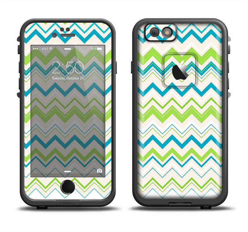 the green blue leveled chevron pattern Apple iPhone 6/6s Plus LifeProof ...