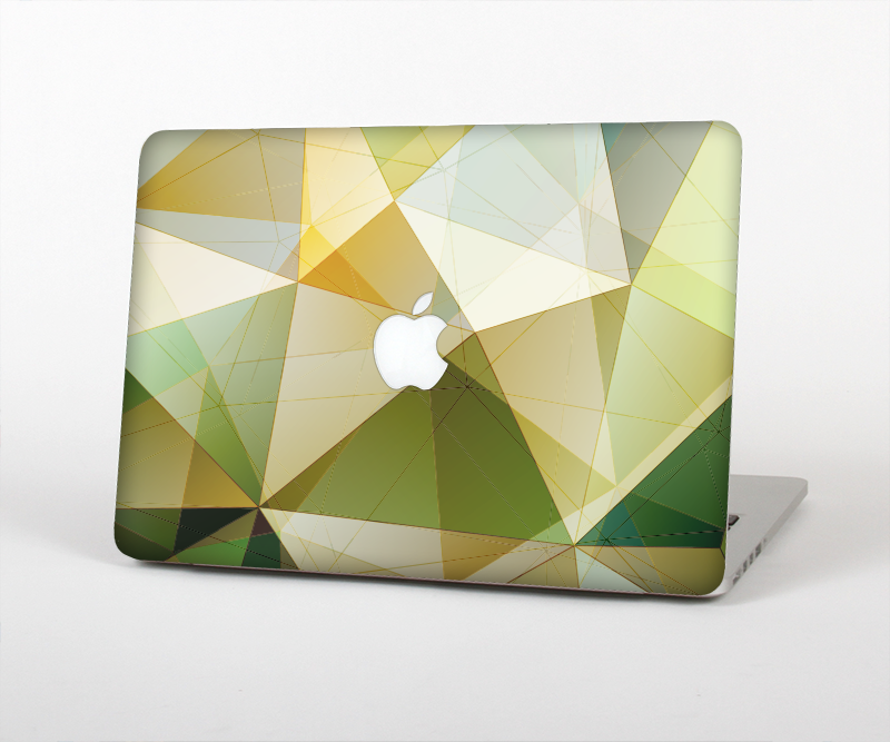 The Green Geometric Gradient Pattern Skin Set for the Apple MacBook Ai ...