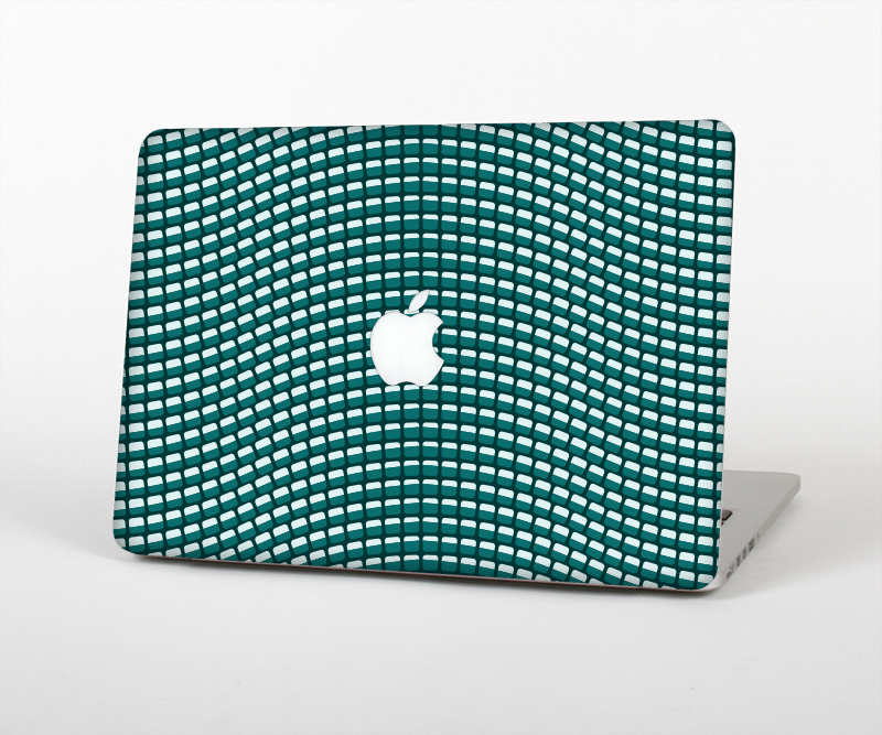 The Green & White Wavy Squares Skin Set for the Apple MacBook Pro 15 ...