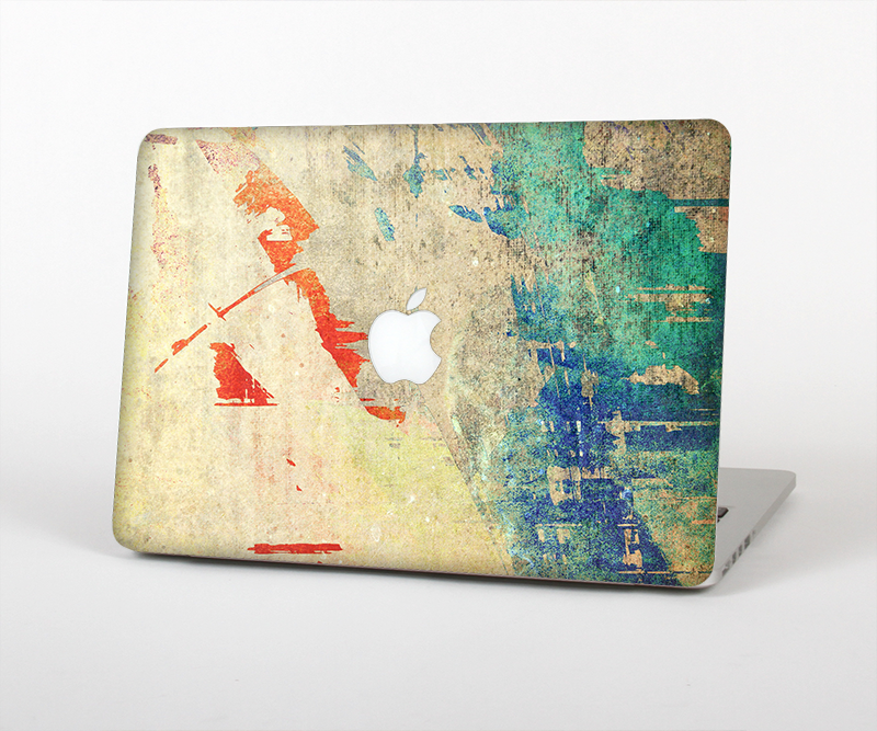 The Grunge Multicolor Textured Surface Skin Set for the Apple MacBook ...
