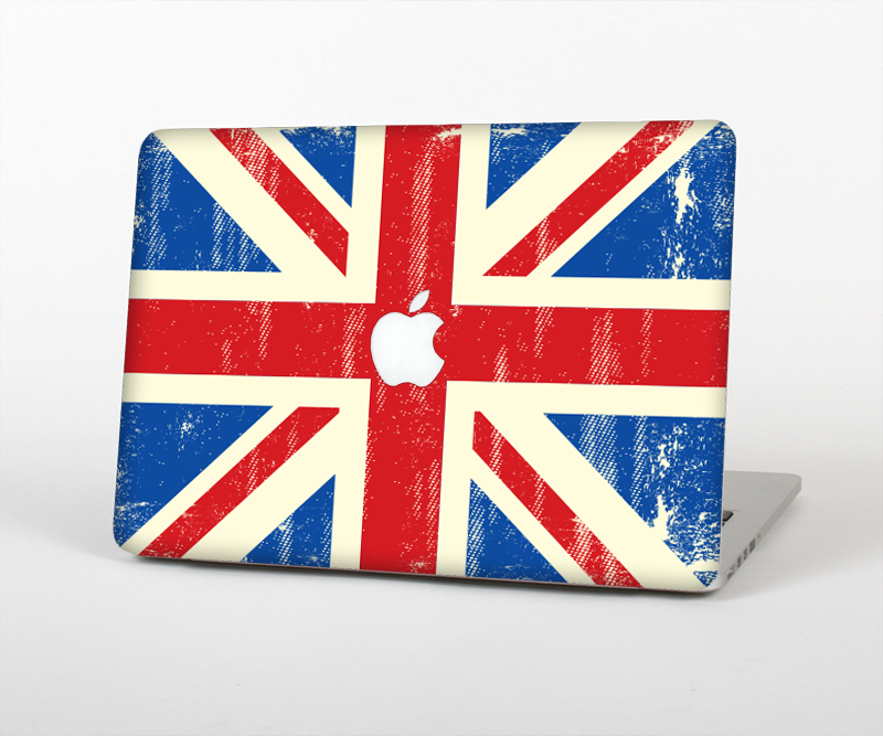 The Grunge Vintage Textured London England Flag Skin Set for the Apple ...
