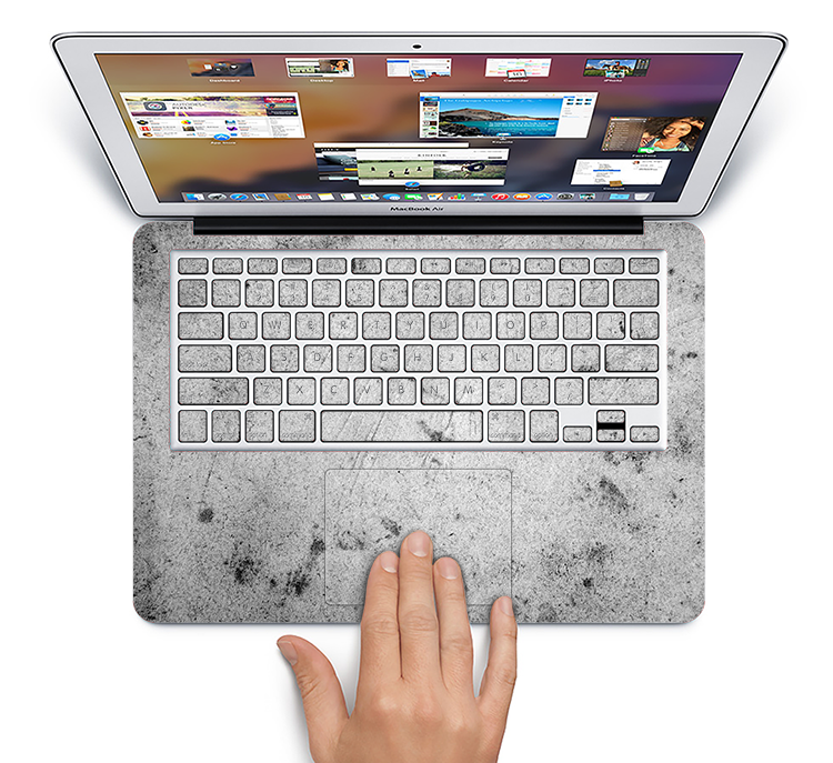 The Grungy Concrete Textured Surface Skin Set for the Apple MacBook Pr ...