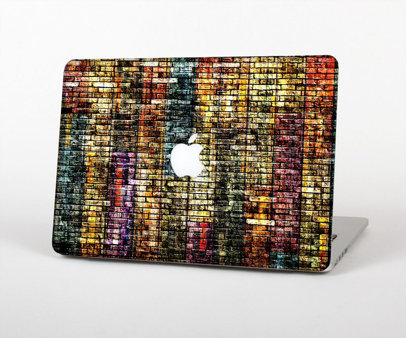The Grungy Dark Small Tiled Skin Set for the Apple MacBook Pro 15" wit ...