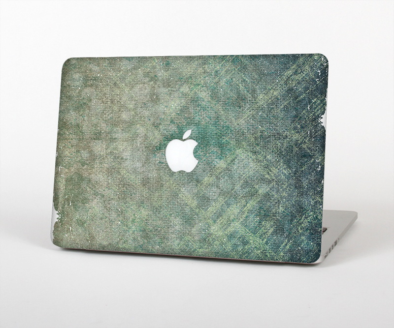 The Grungy Green Painted Fabric Skin Set for the Apple MacBook Pro 15 ...