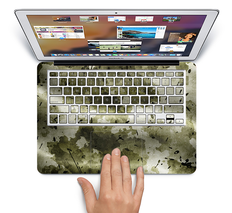 The Grungy Vivid Camouflage Skin Set for the Apple MacBook Pro 15" wit ...