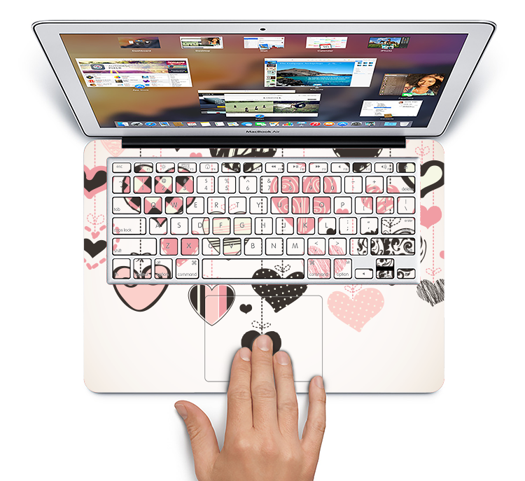 The Hanging Styled-Hearts Skin Set for the Apple MacBook Pro 15" with ...