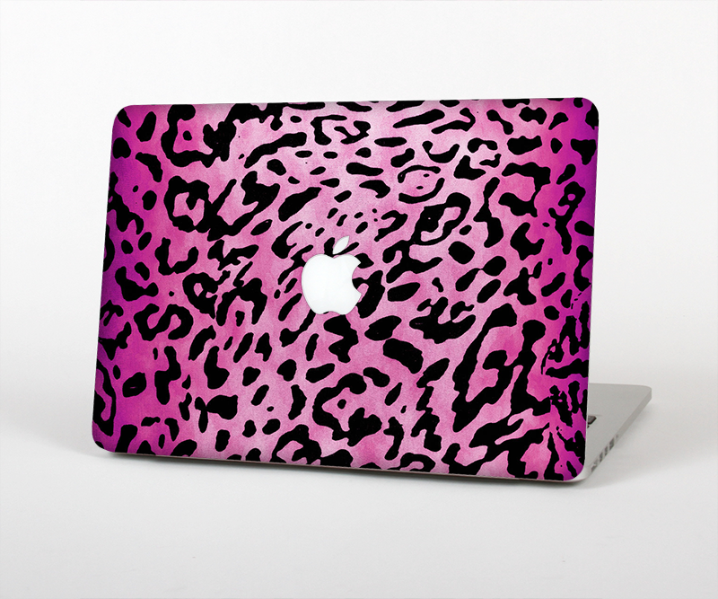 The Hot Pink Cheetah Animal Print Skin Set for the Apple MacBook Pro 1 ...