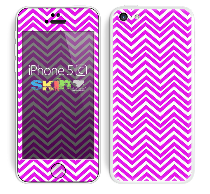 The Hot Pink Thin Sharp Chevron Skin for the Apple iPhone 5c – DesignSkinz