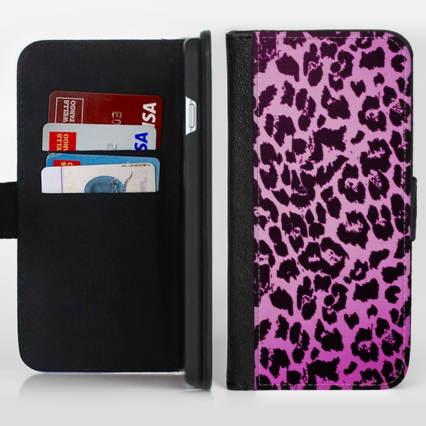 leopard print iphone wallet case