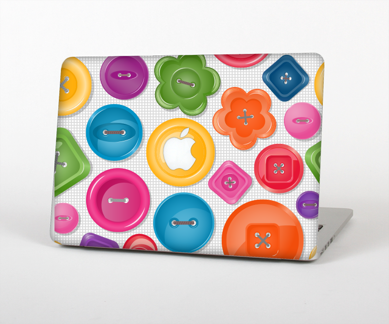 The Icon Shaped Color Buttons Skin Set for the Apple MacBook Pro 15" w ...