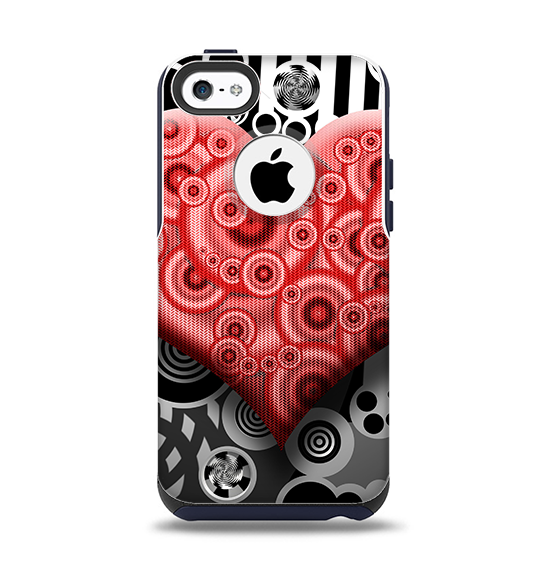 The Industrial Red Heart Apple iPhone 5c Otterbox Commuter Case Skin S ...