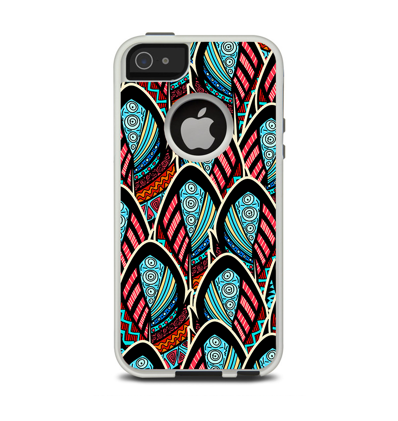The Intense Colorful Peacock Feather Apple iPhone 5-5s Otterbox Commut ...