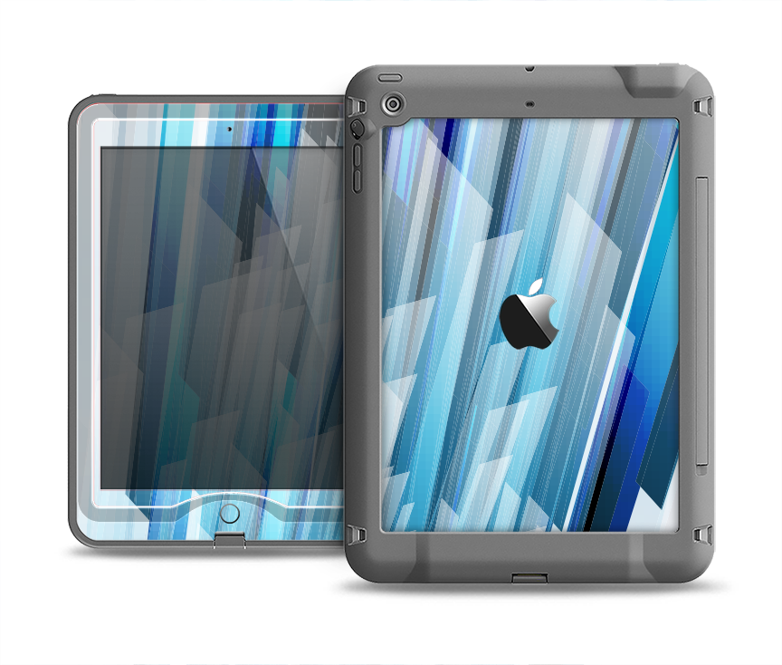 The Layered Blue HD Strips Apple iPad Air LifeProof Nuud Case Skin Set ...