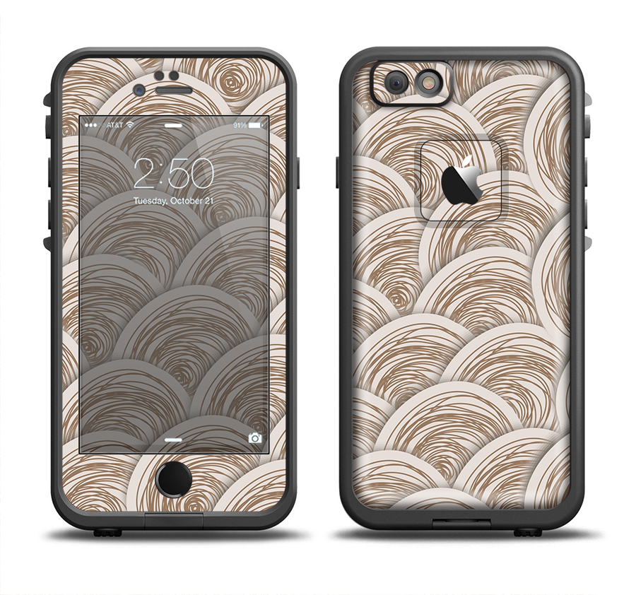 the layered tan circle pattern Apple iPhone 6/6s Plus LifeProof Fre ...